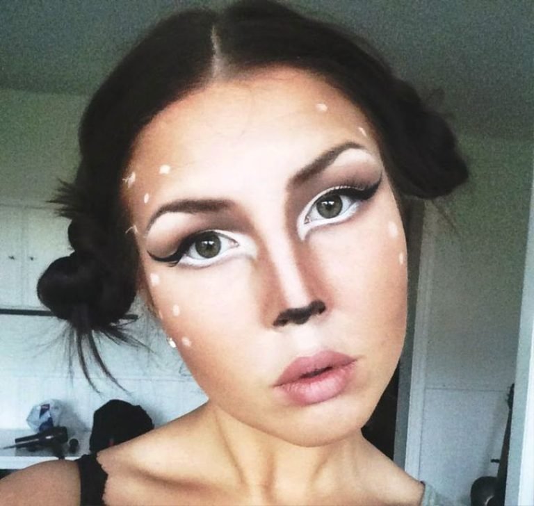 25 Lovely Deer Halloween Makeup Ideas For You - Instaloverz