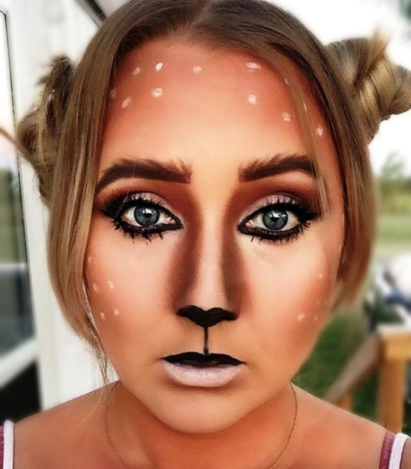 25 Lovely Deer Halloween Makeup Ideas For You - Instaloverz