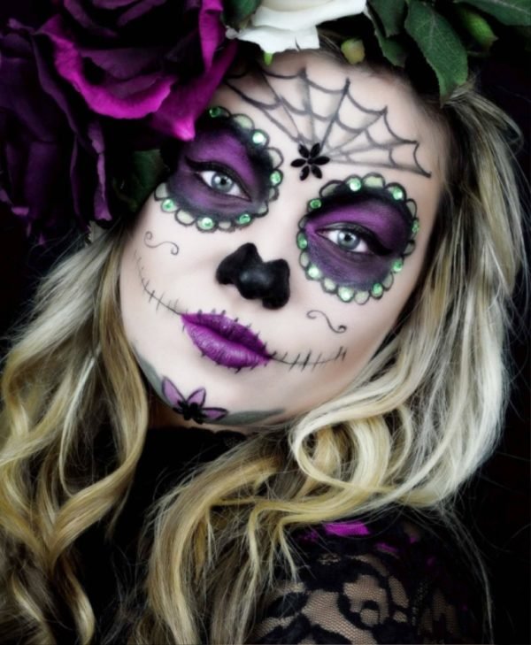 35 Creepy Skull Halloween Makeup Ideas For You To Try - Instaloverz