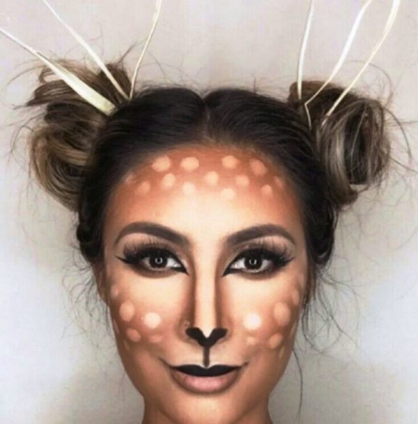 25 Lovely Deer Halloween Makeup Ideas For You - Instaloverz