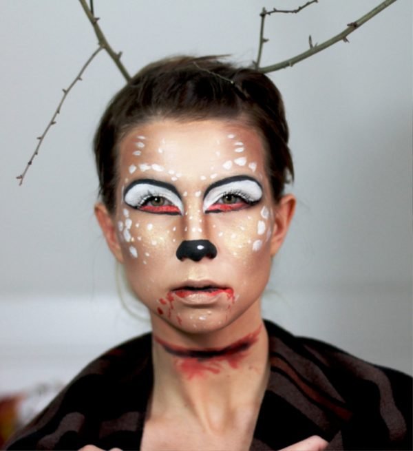 25 Lovely Deer Halloween Makeup Ideas For You - Instaloverz